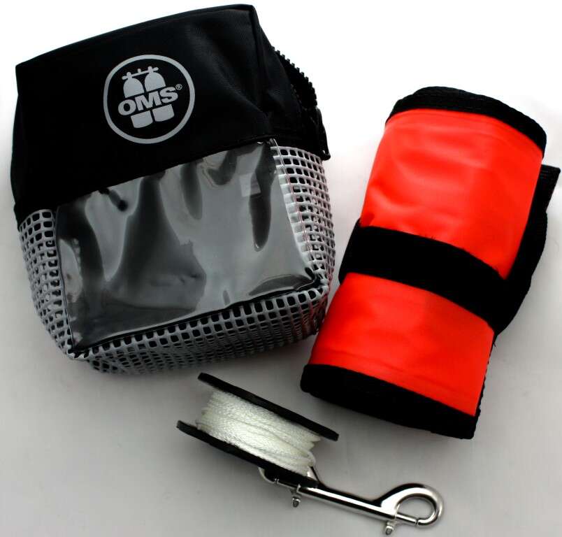 OMS Bojen Set Safety 6.0 Grau (1,8 meter Hybrid SMB, Spool 75 und Saf ...