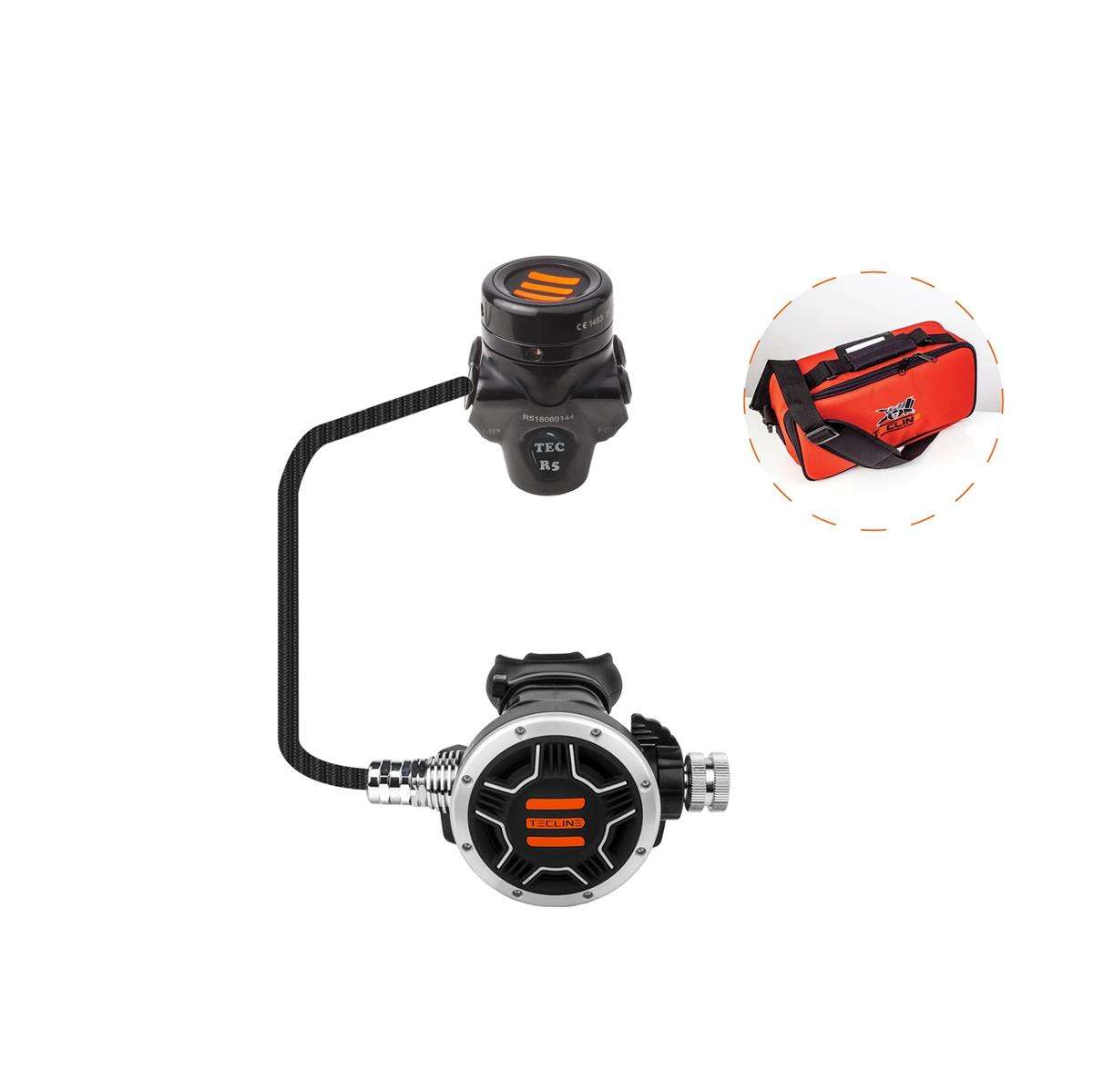 Tecline Atemregler Set R5 TEC1 1. und 2. Stufe inkl. Tasche, 392,66